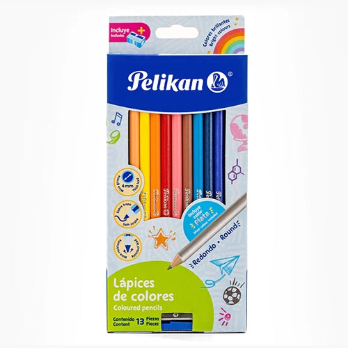 Pelikan Lápices De Colores Mina Suave, Trazos Fluidos 12 Colores ...